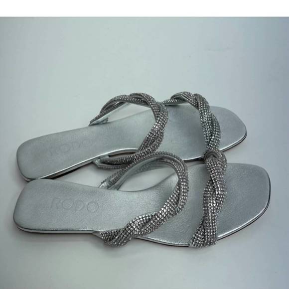 Rodo | Shoes | New Rodo Flat Dbl Braid In Silver | Poshmark